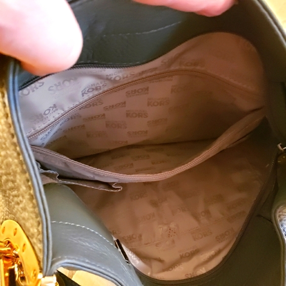 Michael Kors | Bags | Authentic Michael Kors Ines Leather Charcoal Gray ...